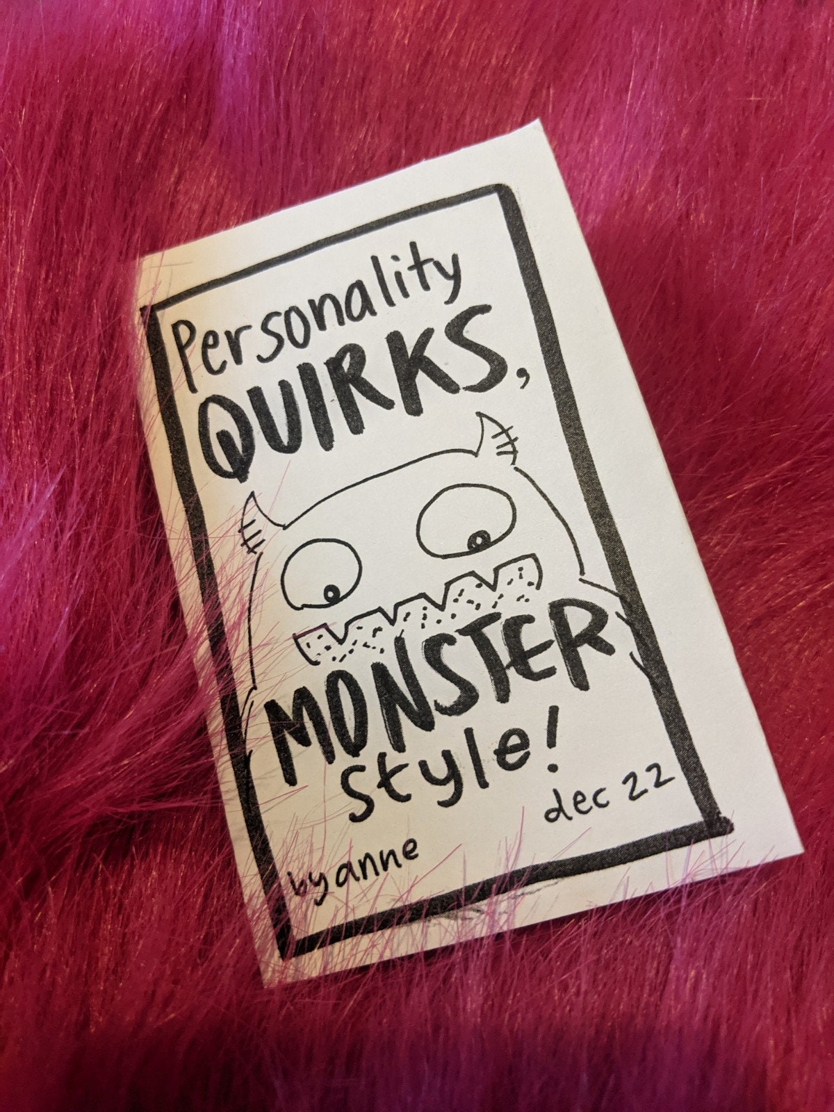 Personality Quirks Monster Style tiny Mini Comic - Etsy