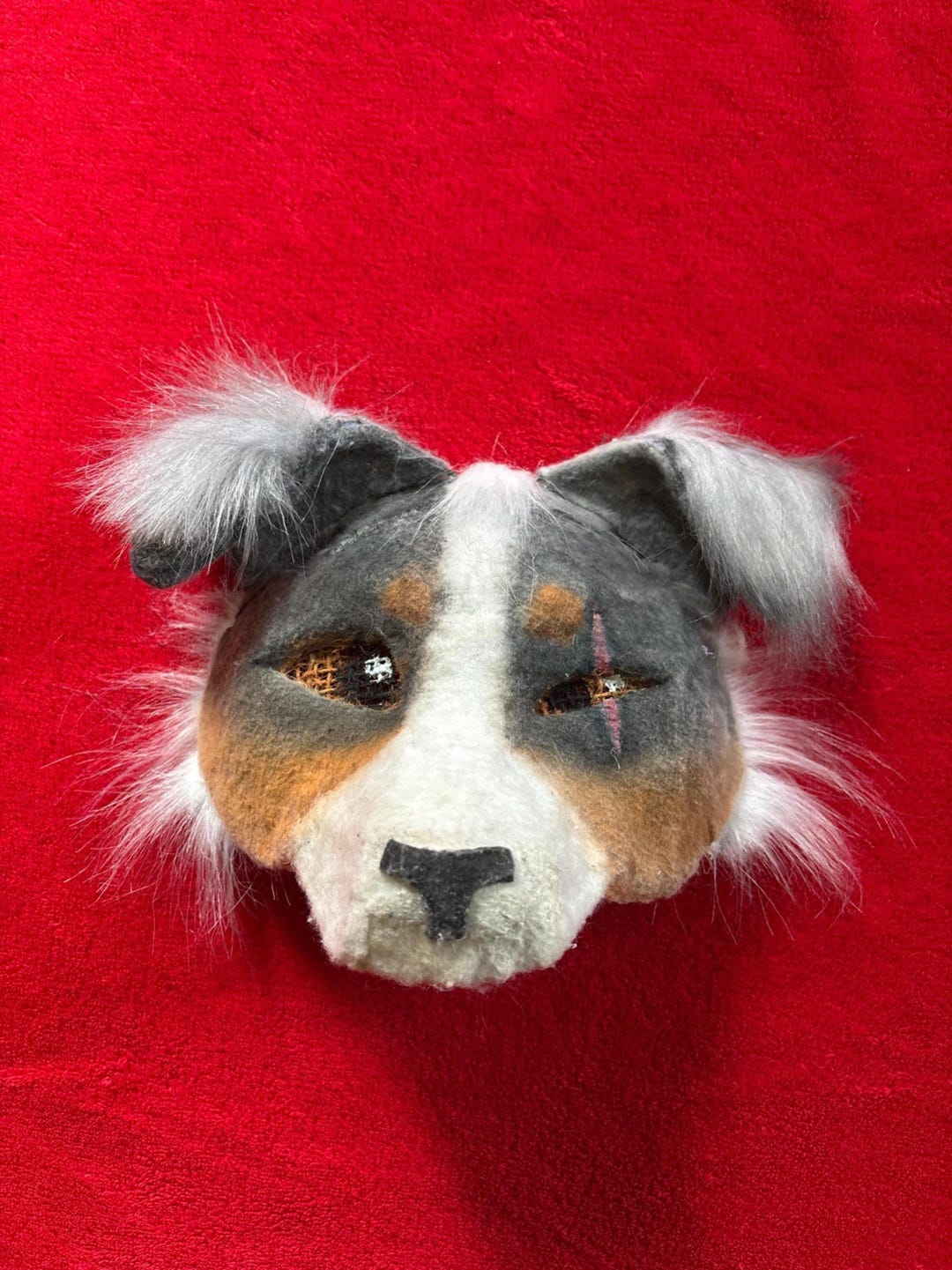 Dog Mask Border Collie Therian Scarred Eye - Etsy