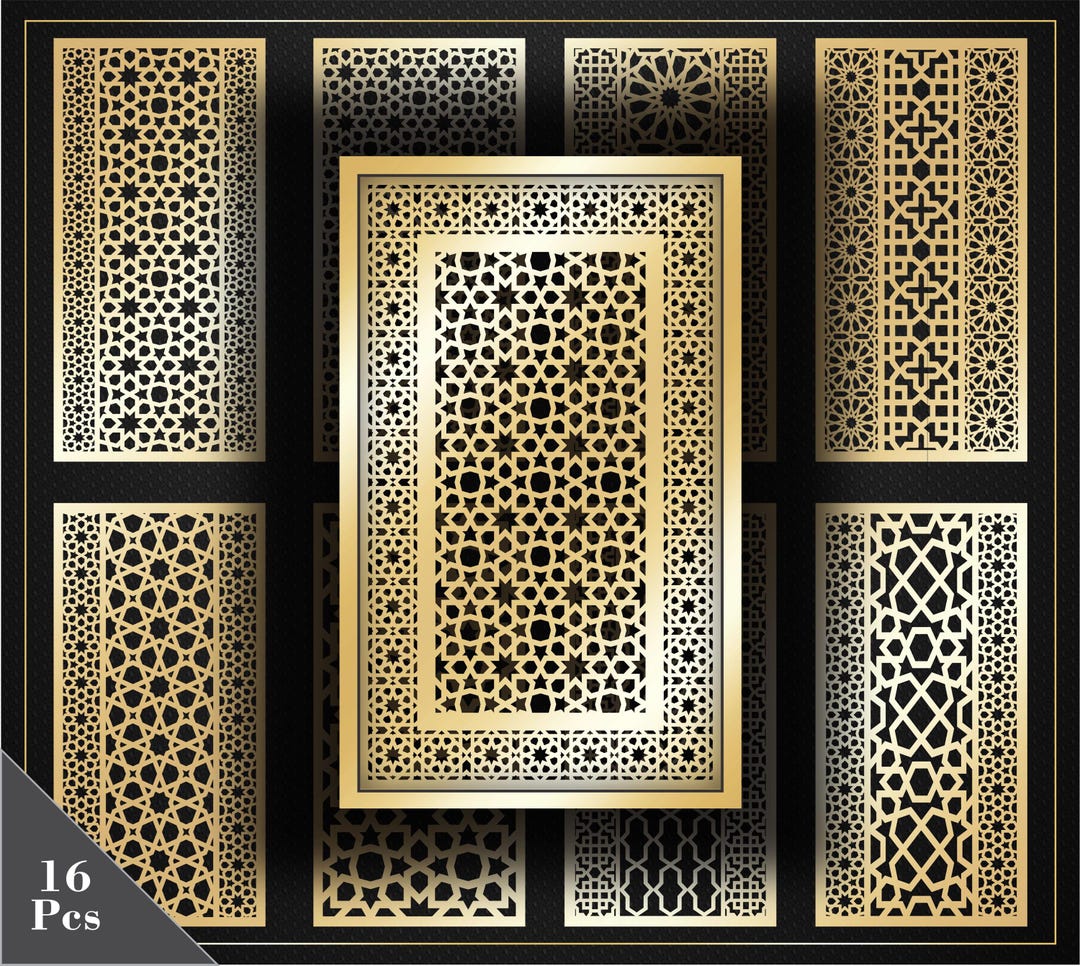 Arabic Moroccan Design Panel Dxf Svg Png | Decorative Laser Cut Files ...