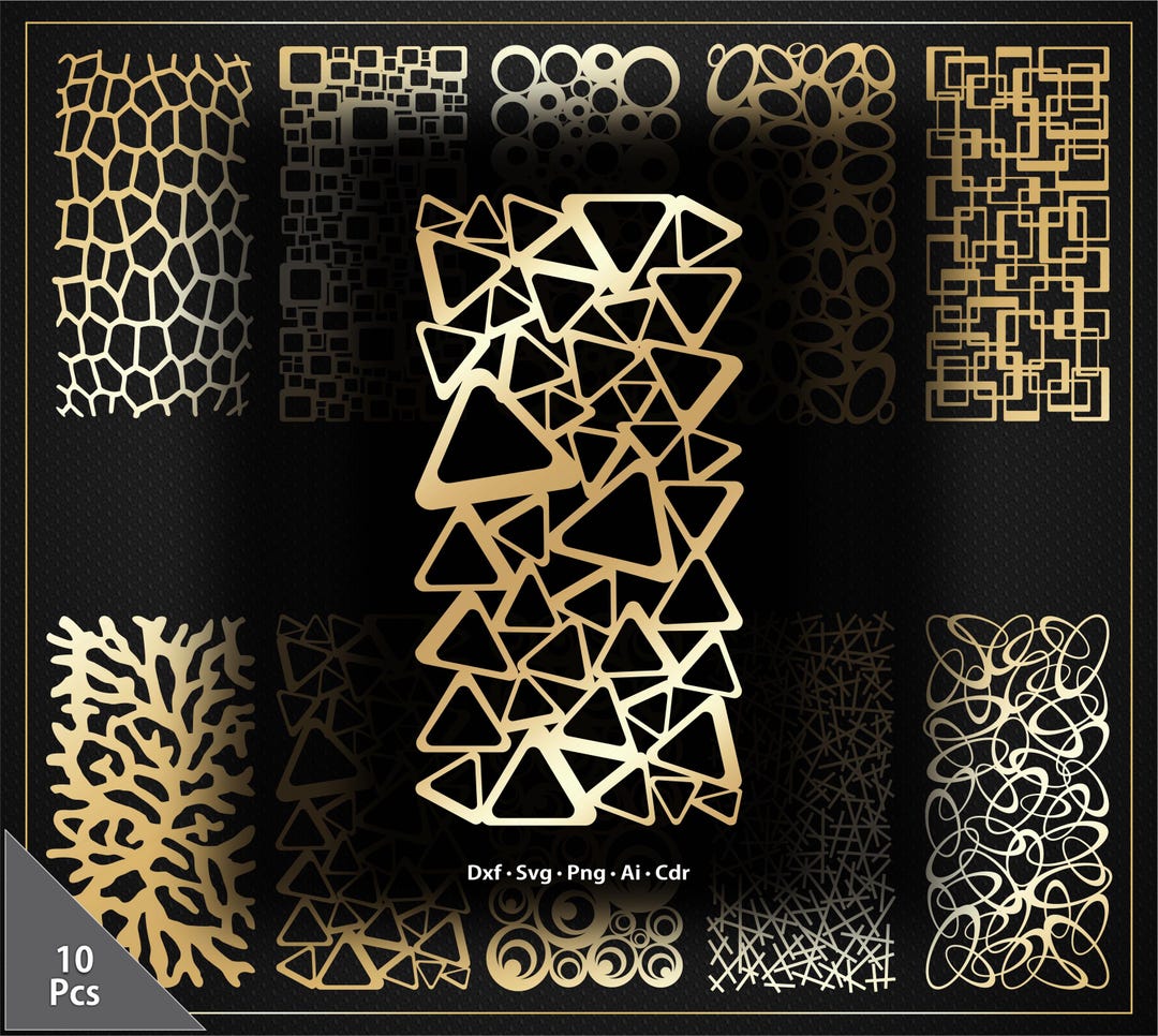 15 Modern Frameless Panels Svg Dxf Png | Contemporary Wall Screen ...