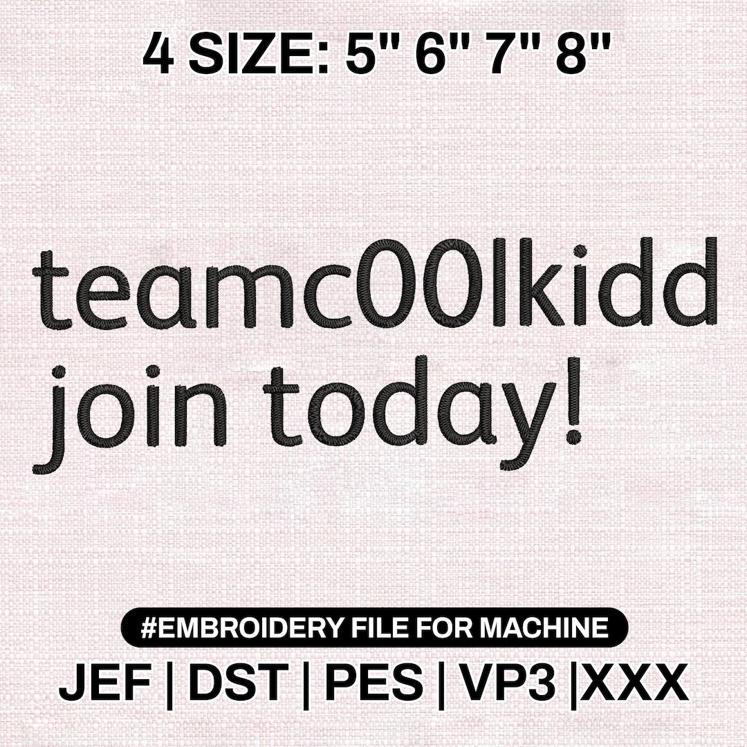 Team Coolkidd Forsaken Embroidery File, Forsaken Filr, Video Game Lover ...