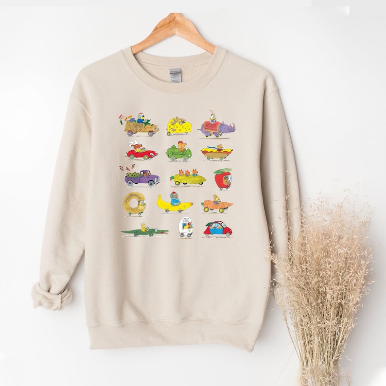 Richard Scarry Cars Shirt, Children Book Shirt, Bookish Shrit, Book ...