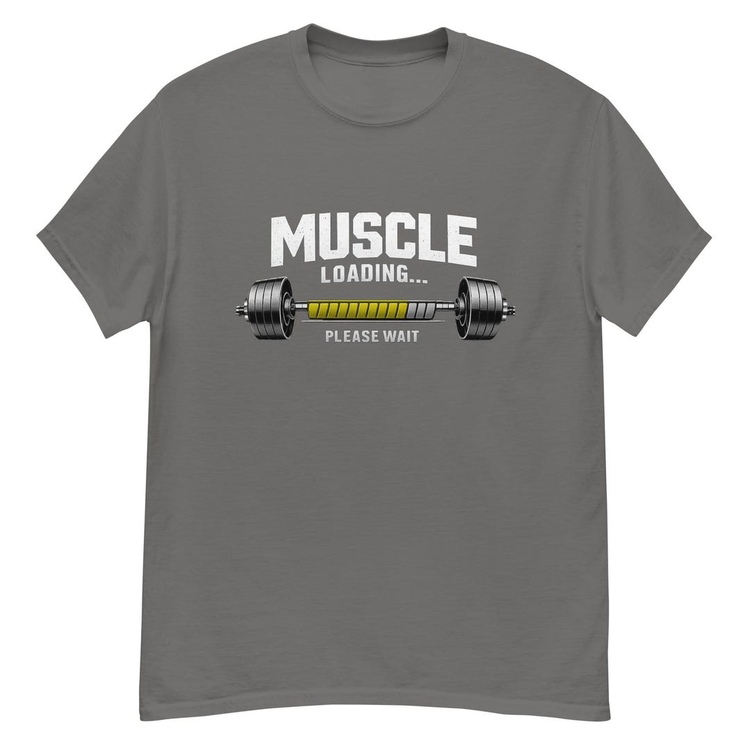 Muscle Loading Barbell Gym T-shirt | Workout Motivation Tee | Fitness ...
