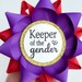 Keeper of the Gender Pin, Red and Purple Gender Reveal Party ...