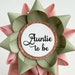 Auntie to Be Pin, Gift for New Auntie, Baby Shower Pins, Olive and Pink ...