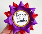 Keeper of the Gender Pin Red and Purple Gender Reveal Party | Etsy