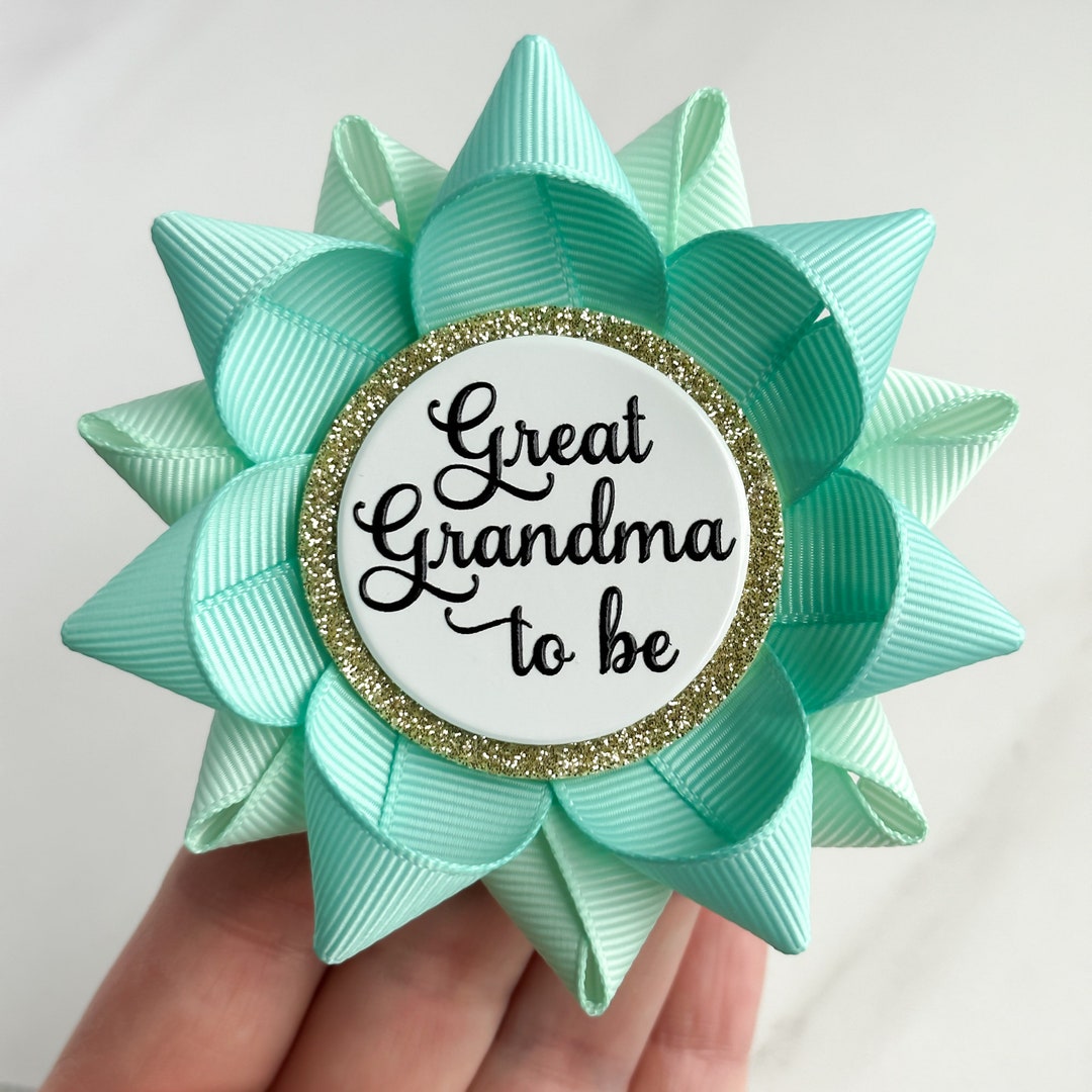 Great Grandma Pin Gift, Mint Green Baby Shower Pins, Baby Shower Favor ...