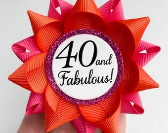 40th Birthday Gift. 40th Birthday Badge. 40th Buttons. Fortieth Badges ...