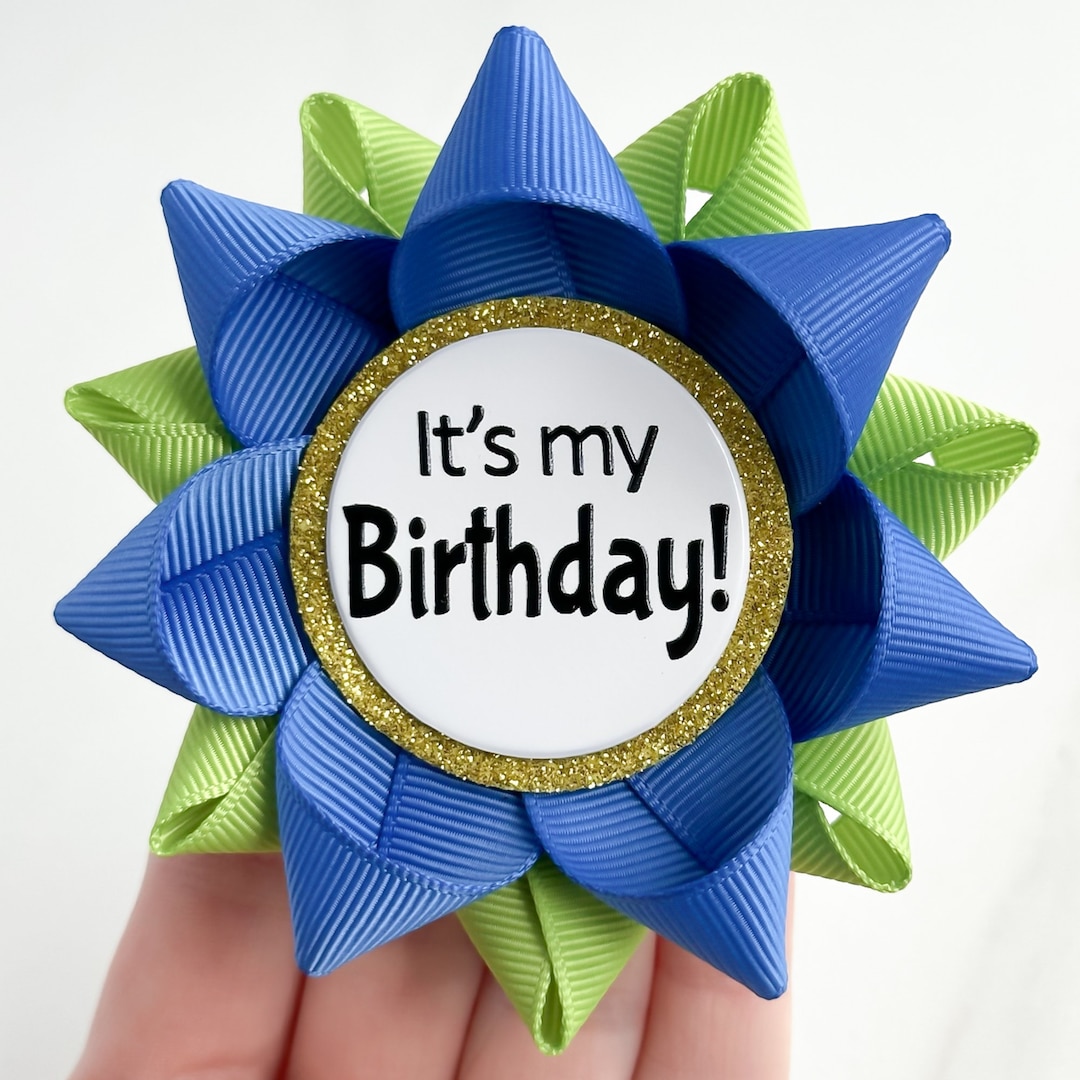 Its My Birthday Pin, Birthday Ribbon Pin, Birthday Party Pin, Birthday ...