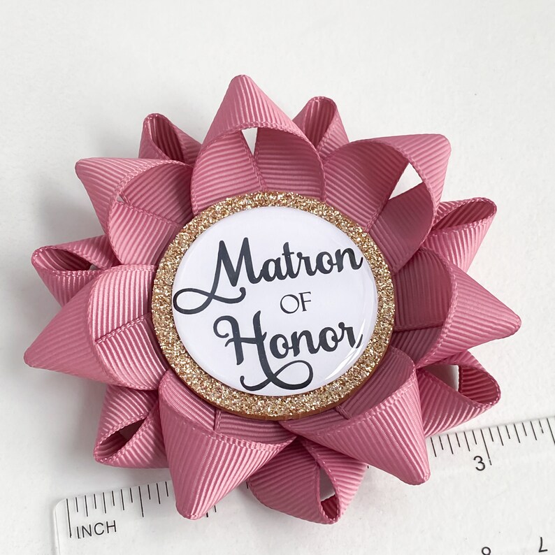 Matron of Honor Gift Bachelorette Party Pins Mauve Bridal | Etsy