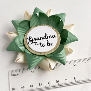 Sage Green Baby Shower Pins, Gender Neutral Decorations, Grandma to Be ...