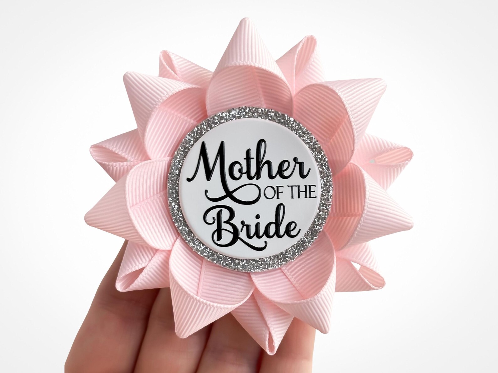 Mother of the Bride Gift for Bridal Shower, Custom Name Pin, Pale Pink ...