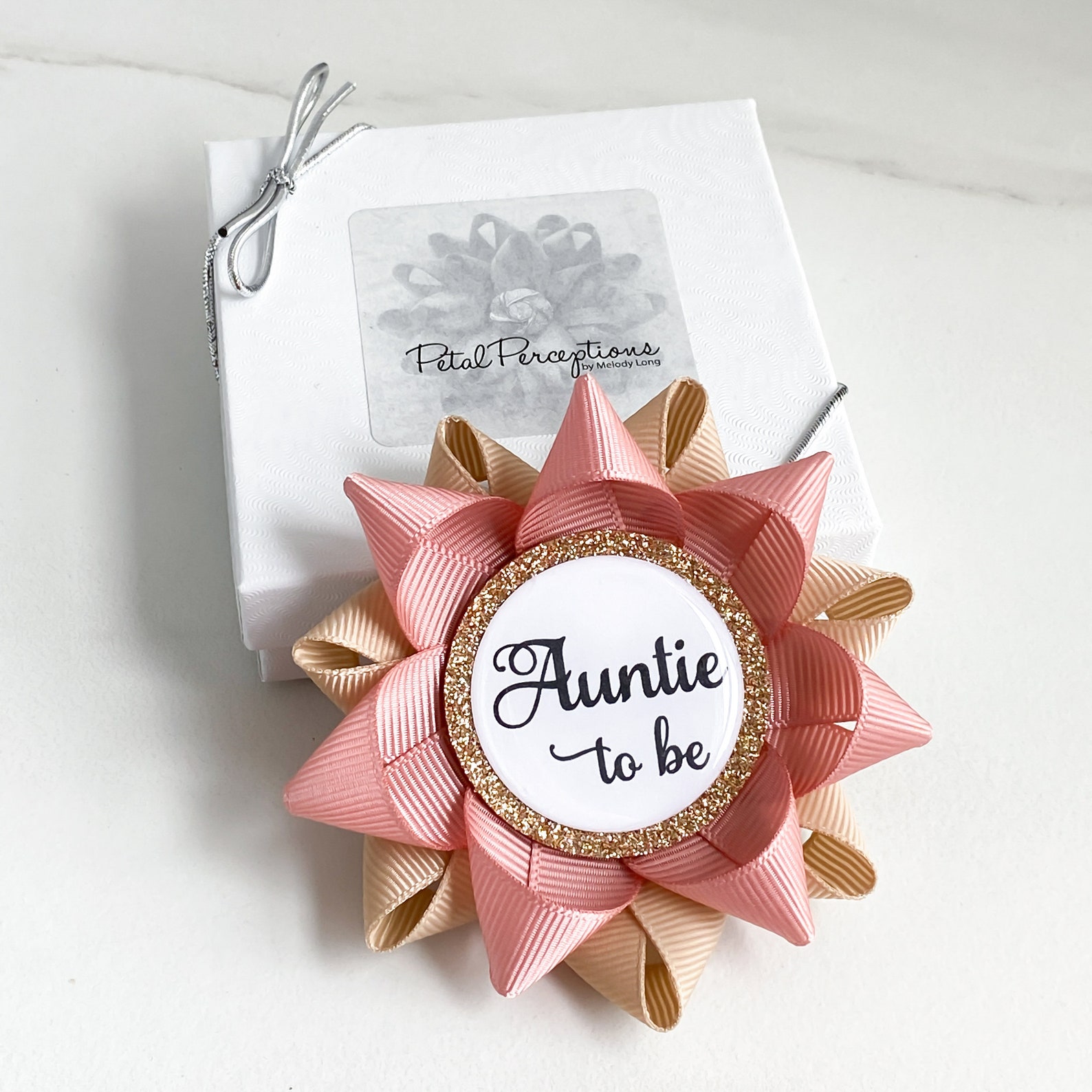 Auntie to Be Pin New Aunt Gift Baby Shower Corsage Grandma | Etsy