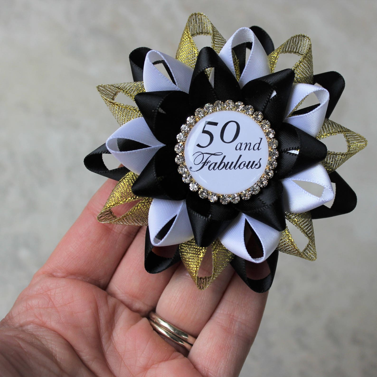 50th Birthday Pin 50 and Fabulous Pin 50th Birthday Party | Etsy