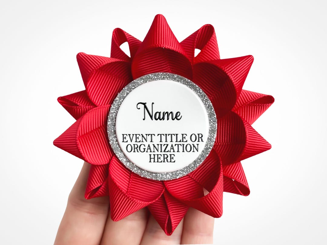 Custom Name Badge, Custom Color Event Pins, Special Event Name Badges ...