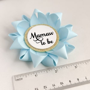 Light Blue Baby Shower Decorations, Boy Baby Shower Pins, Mamaw to Be ...