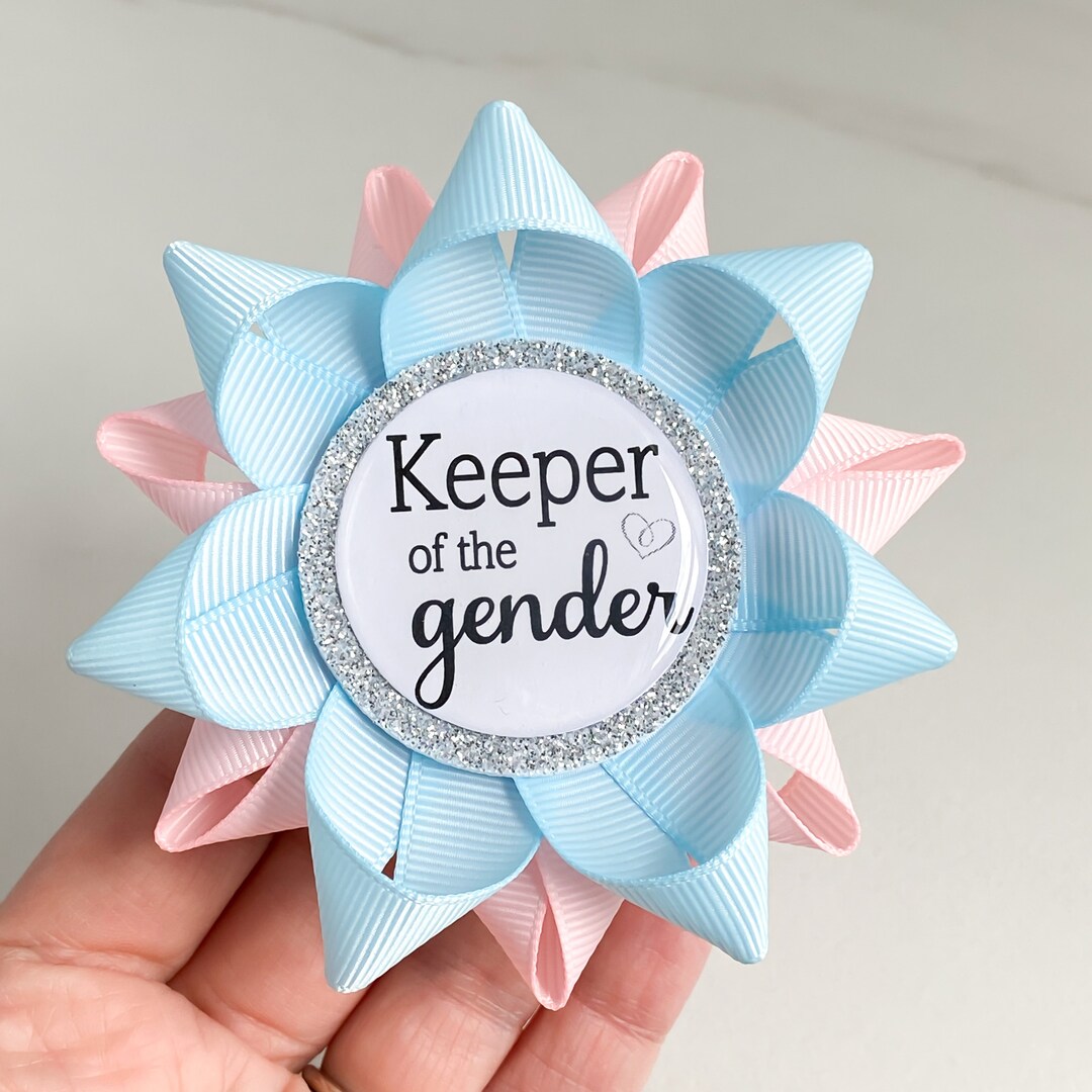 Gender Keeper Pin Keeper of the Gender Pin Pink and Blue - Etsy