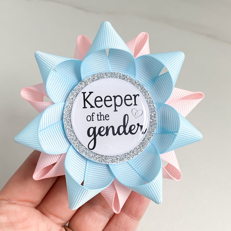 Gender Keeper Pin Keeper of the Gender Pin Pink and Blue - Etsy