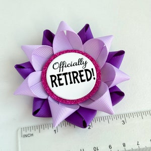 Officially Retired Pin | Small Retirement Gift in Custom Colors - Etsy