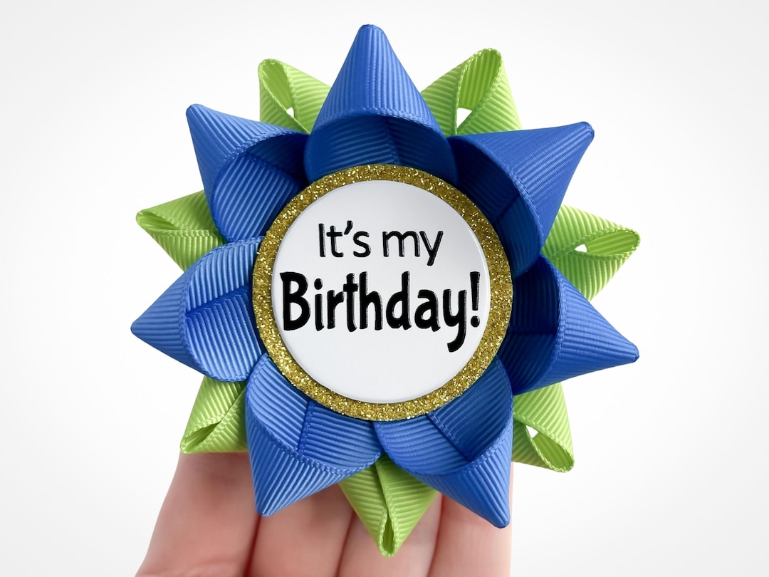 Its My Birthday Pin, Birthday Ribbon Pin, Birthday Party Pin, Birthday ...