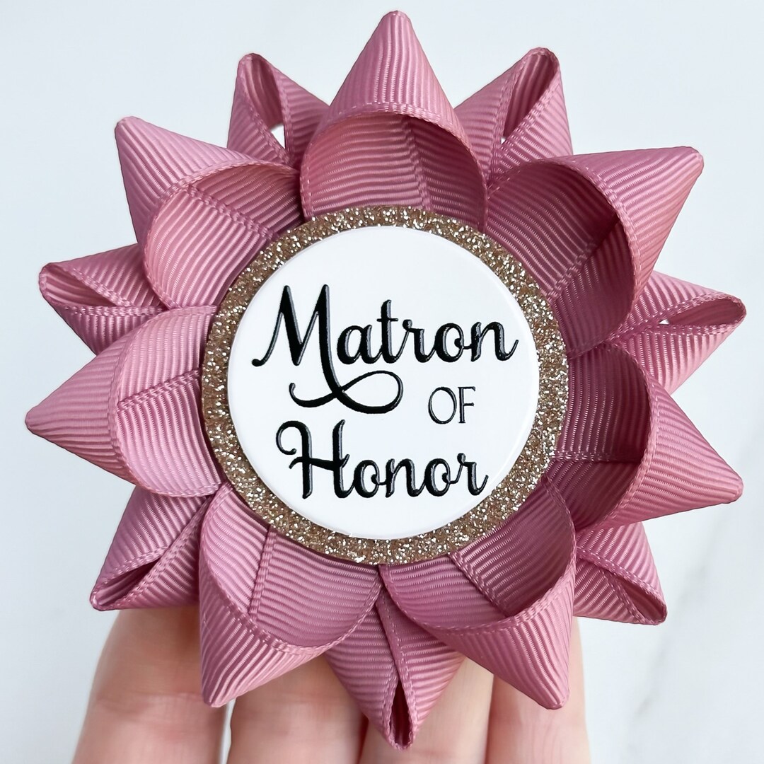 Matron of Honor Gift, Bachelorette Party Pins, Mauve Bridal Shower Pins ...