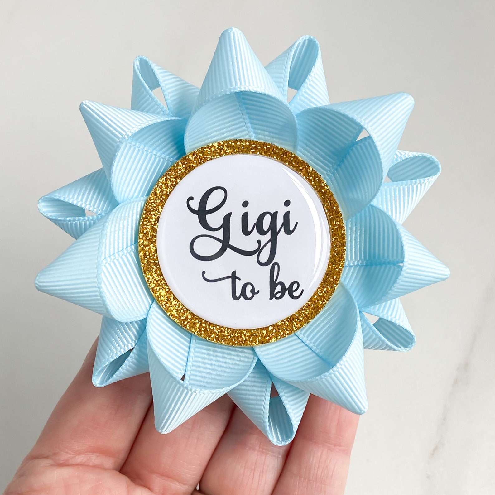 Light Blue Baby Shower Decorations Boy Baby Shower Pins Gigi - Etsy
