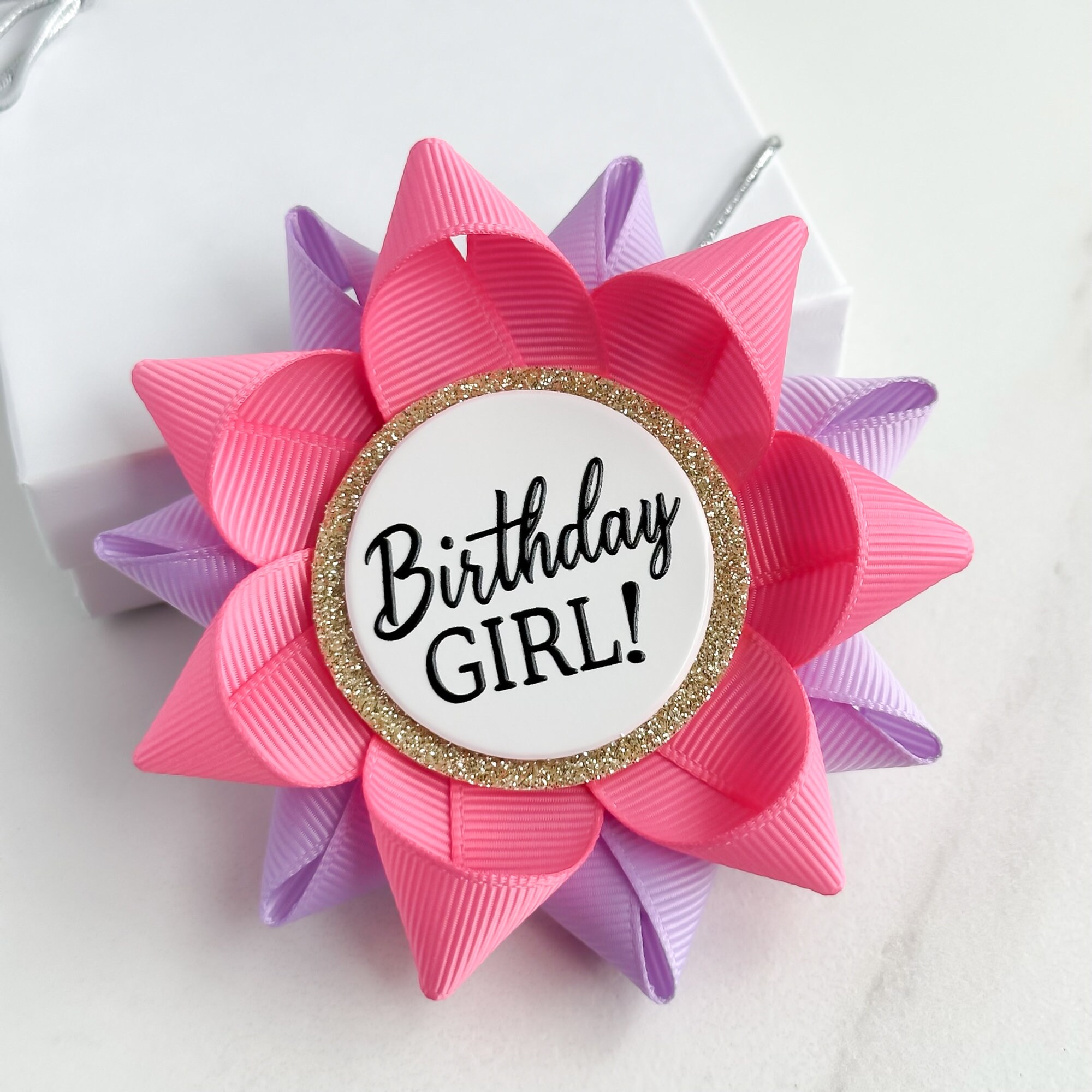 Birthday Girl Ribbon Pin