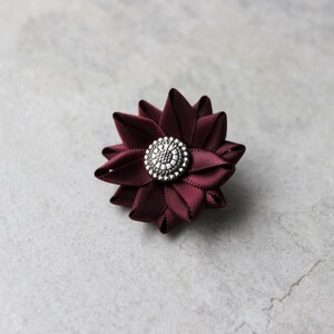 Mens Lapel Flower Pin, Burgundy Lapel Flower, Lapel Pin for Men, Mens ...