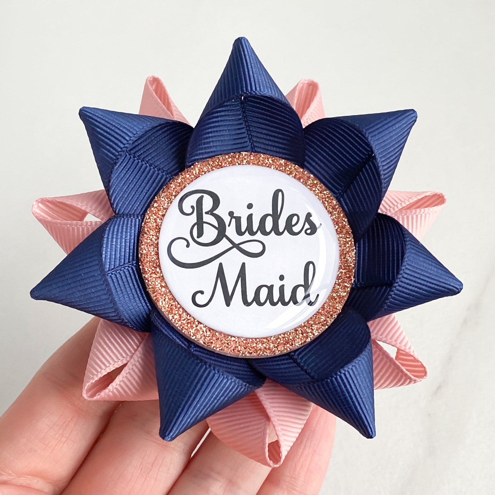 Blush and Navy Blue Bridesmaid Gifts Navy Bridal Shower | Etsy