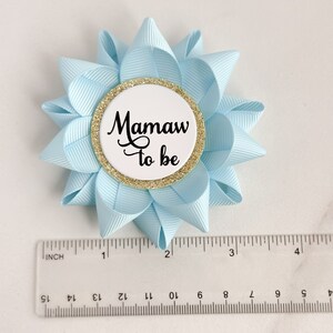 Light Blue Baby Shower Decorations, Boy Baby Shower Pins, Mamaw to Be ...