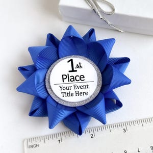1st Place Award Ribbon, Achievement Pins, Custom Ribbon Colors and Text ...