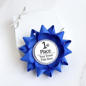 1st Place Award Ribbon, Achievement Pins, Custom Ribbon Colors and Text ...
