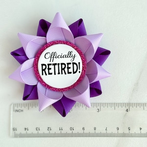 Officially Retired Pin | Small Retirement Gift in Custom Colors - Etsy
