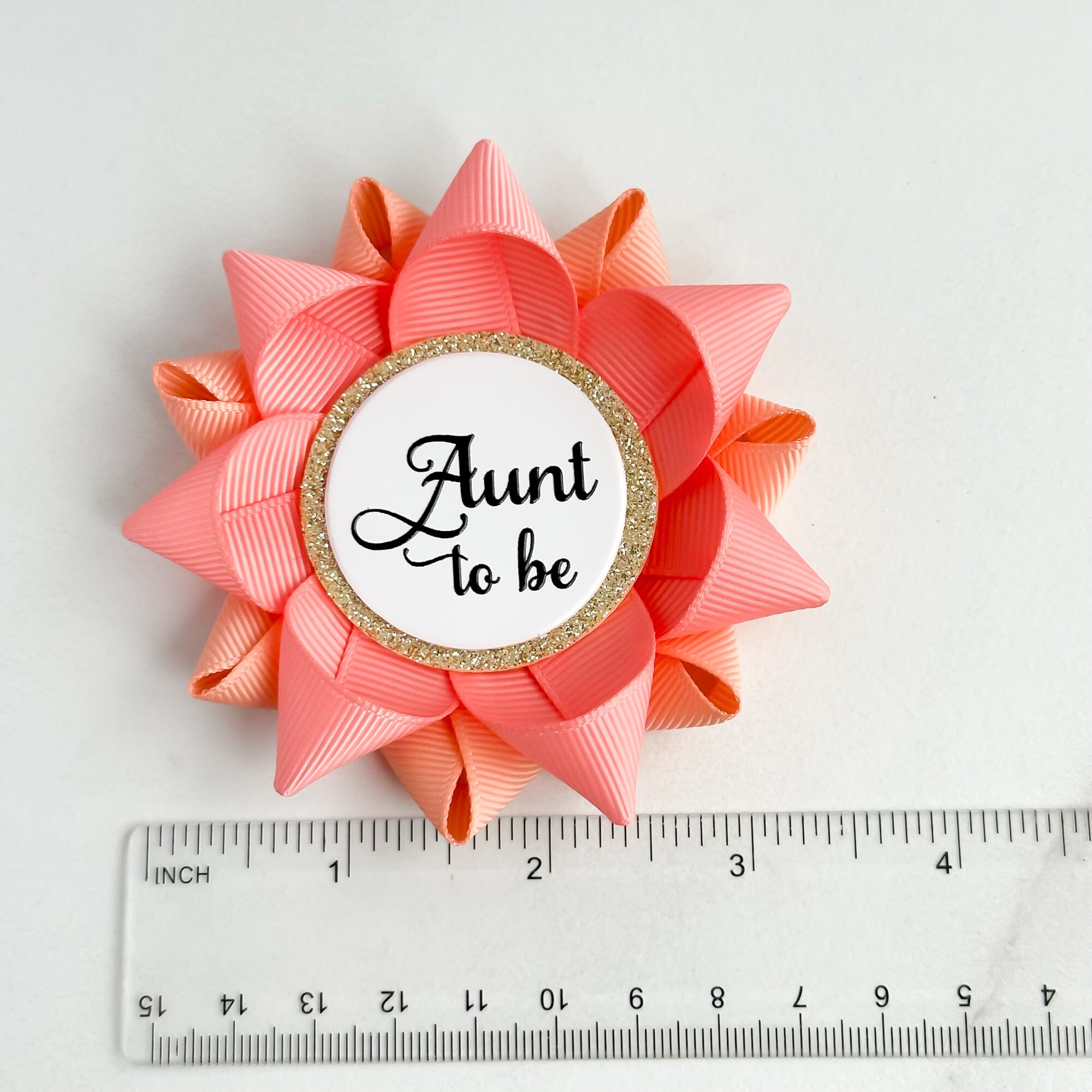 Aunt to Be Pin, Baby Shower Favors in Custom Ribbon Colors, Keepsake ...