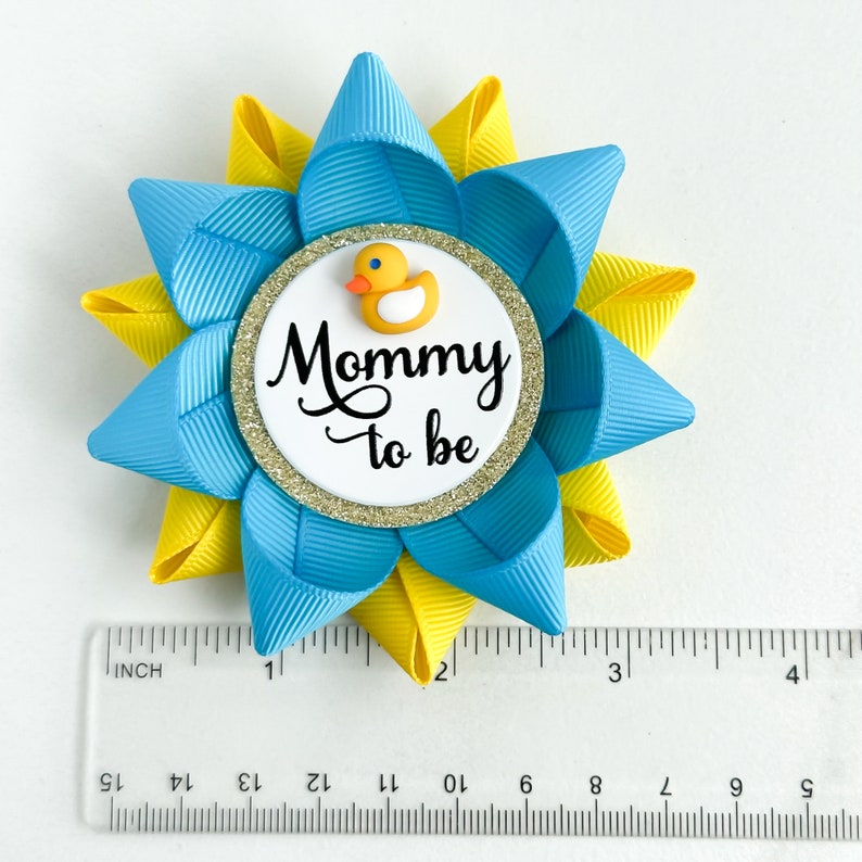 Duck Baby Shower Decorations Custom Name Pins, Turquoise and Yellow ...