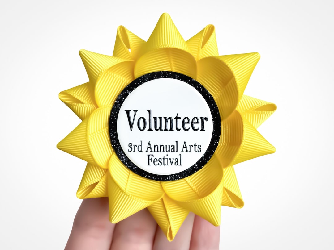 Volunteer Pin Gift, Event Identification Badge, Custom Name Tags - Etsy