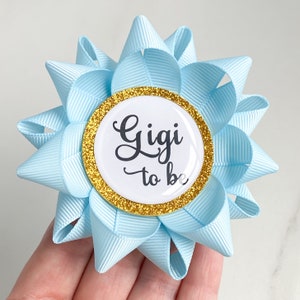 Light Blue Baby Shower Decorations Boy Baby Shower Pins Gigi - Etsy