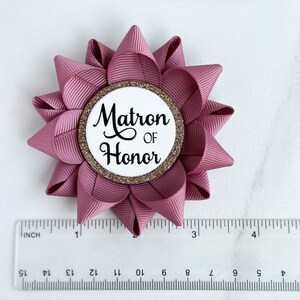 Matron of Honor Gift, Bachelorette Party Pins, Mauve Bridal Shower Pins ...