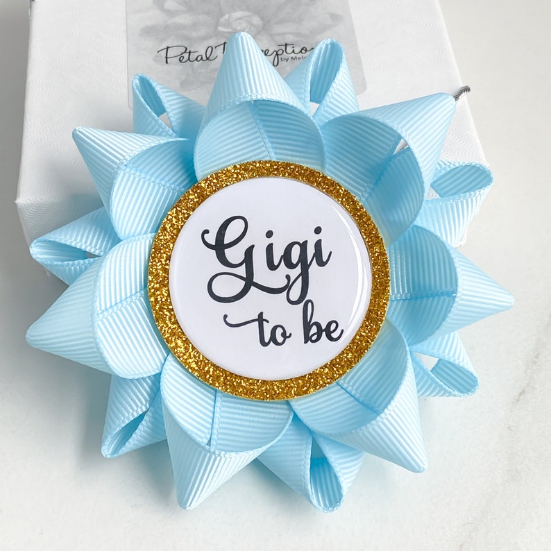 Light Blue Baby Shower Decorations Boy Baby Shower Pins Gigi - Etsy