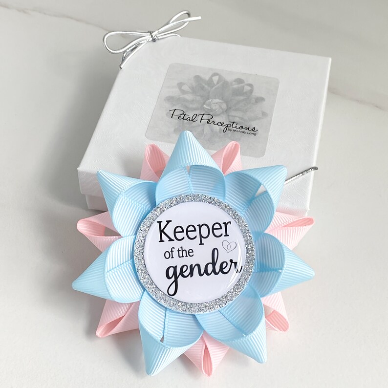 Gender Keeper Pin Keeper of the Gender Pin Pink and Blue - Etsy