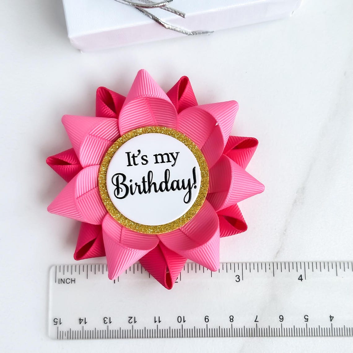 Its My Birthday Pin, Custom Ribbon, Birthday Party Decoration, Bright ...