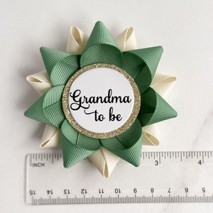Sage Green Baby Shower Pins, Gender Neutral Decorations, Grandma to Be ...