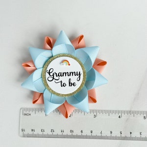 Rainbow Baby Shower Theme New Grammy Gift, Custom Name Pin Baby Shower ...