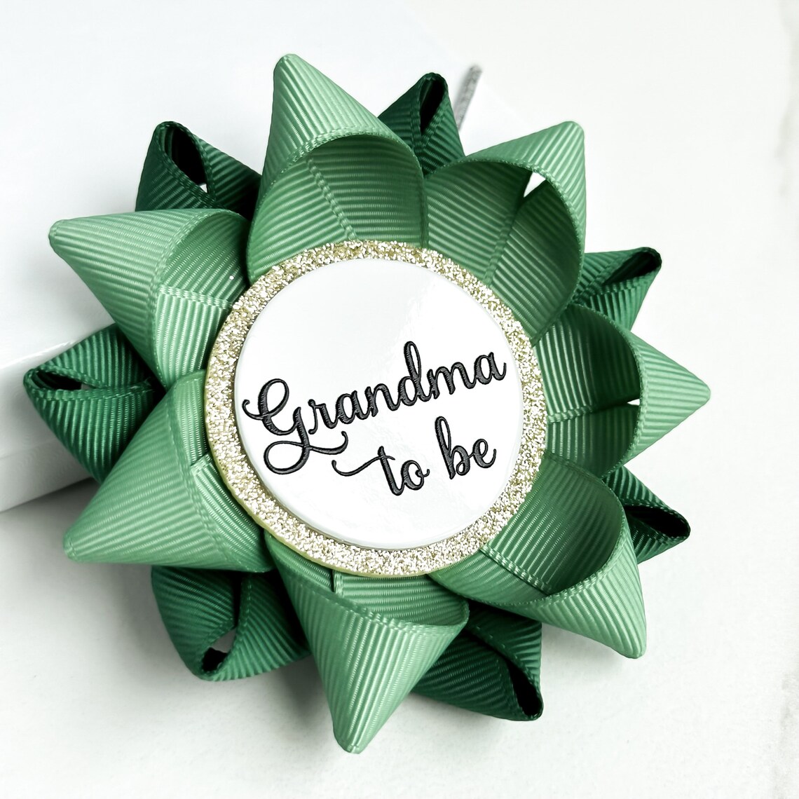 Evergreen Baby Shower Decorations Grandma to Be Pin, Greenery Baby ...