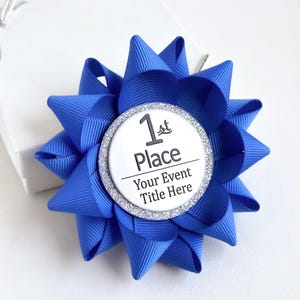 1st Place Award Ribbon, Achievement Pins, Custom Ribbon Colors and Text ...