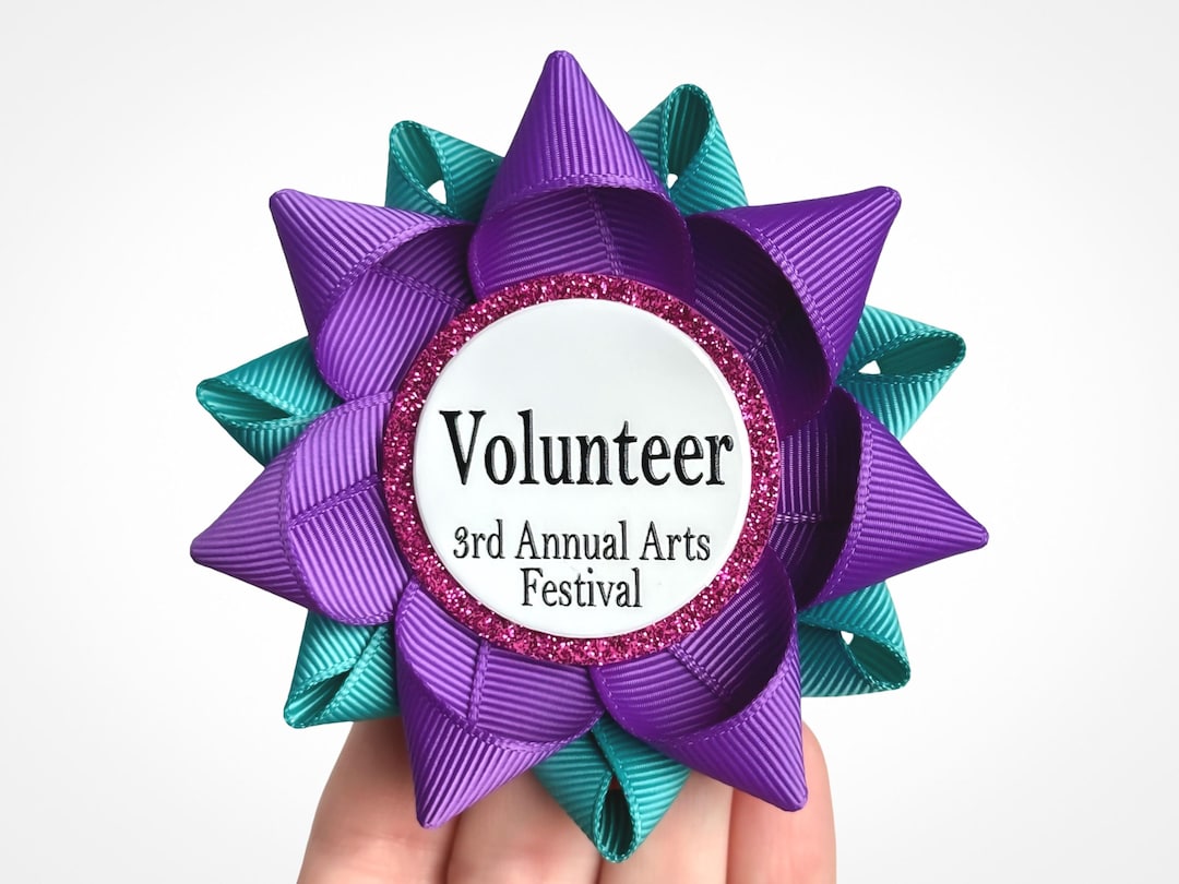 Volunteer Badge Pin, Corporate Event Pins, Custom Printed Pin, Special ...