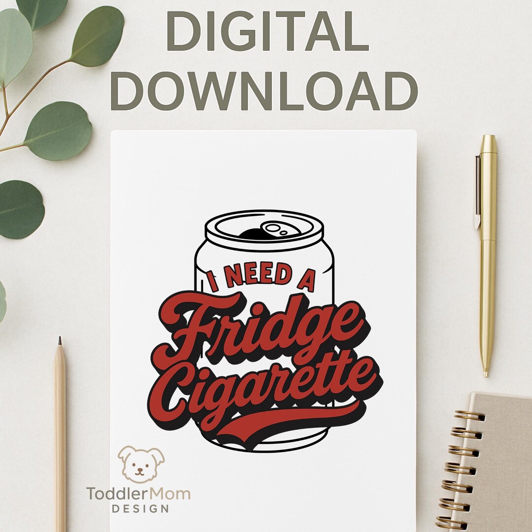 2 Fridge Cigarette Retro Funny Digital Art, Soda Pop, Coke, Diet Coke ...
