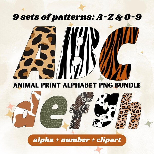 Animal Print Letters - Etsy