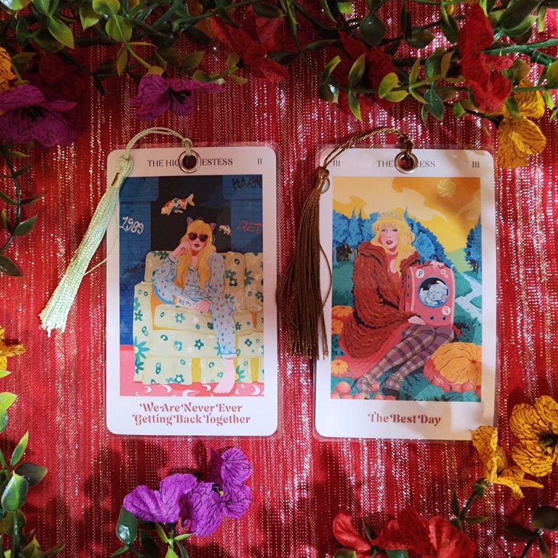 The Eras Tarot Bookmarks — Handmade From Authentic Cards | Taylor Swift ...