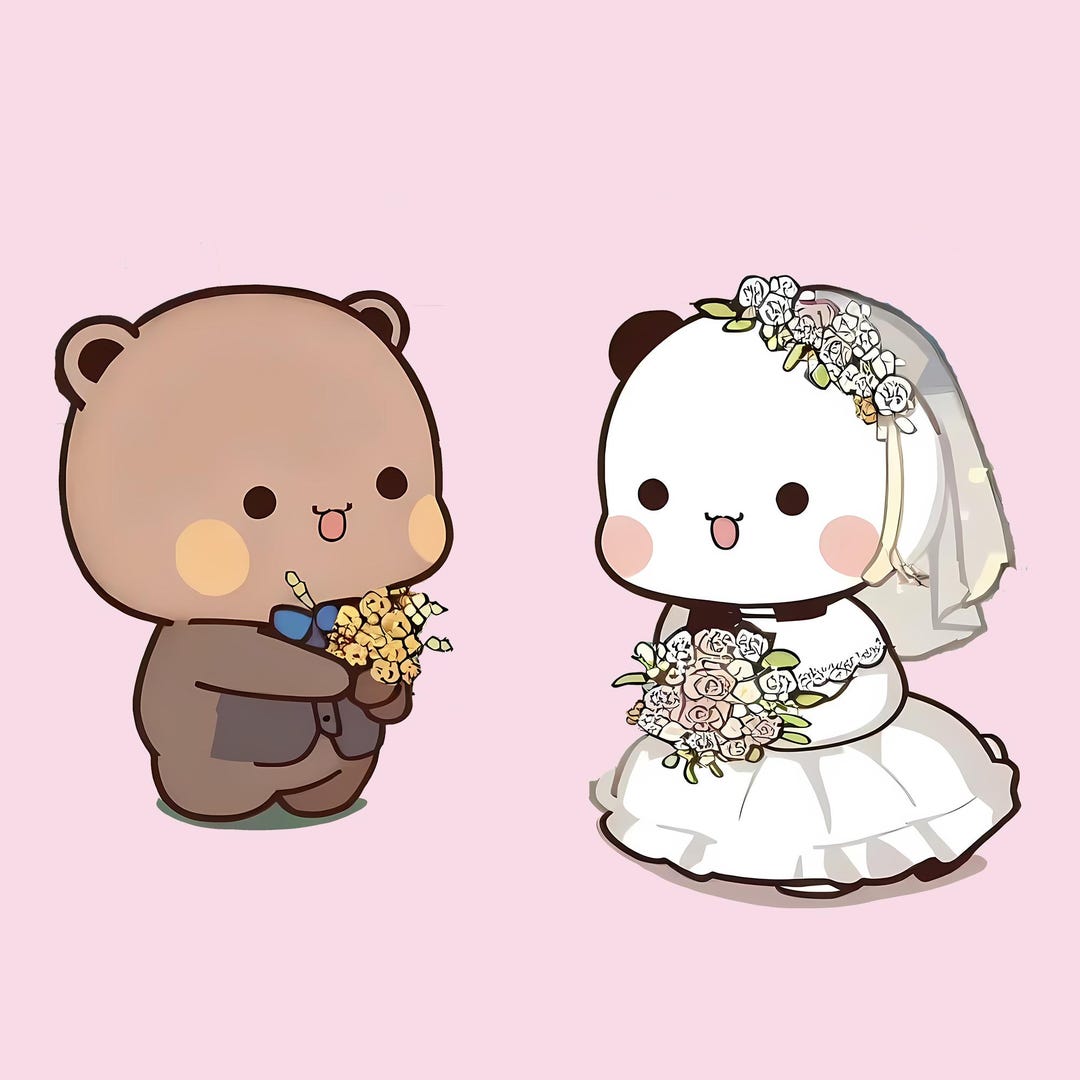 Bubu Dudu Bear Panda Couple Love PNG Images High Quality, Cute Dudu ...